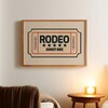 Rodeo Ticket Print - Western Decor, Retro Western Poster, Vintage ...