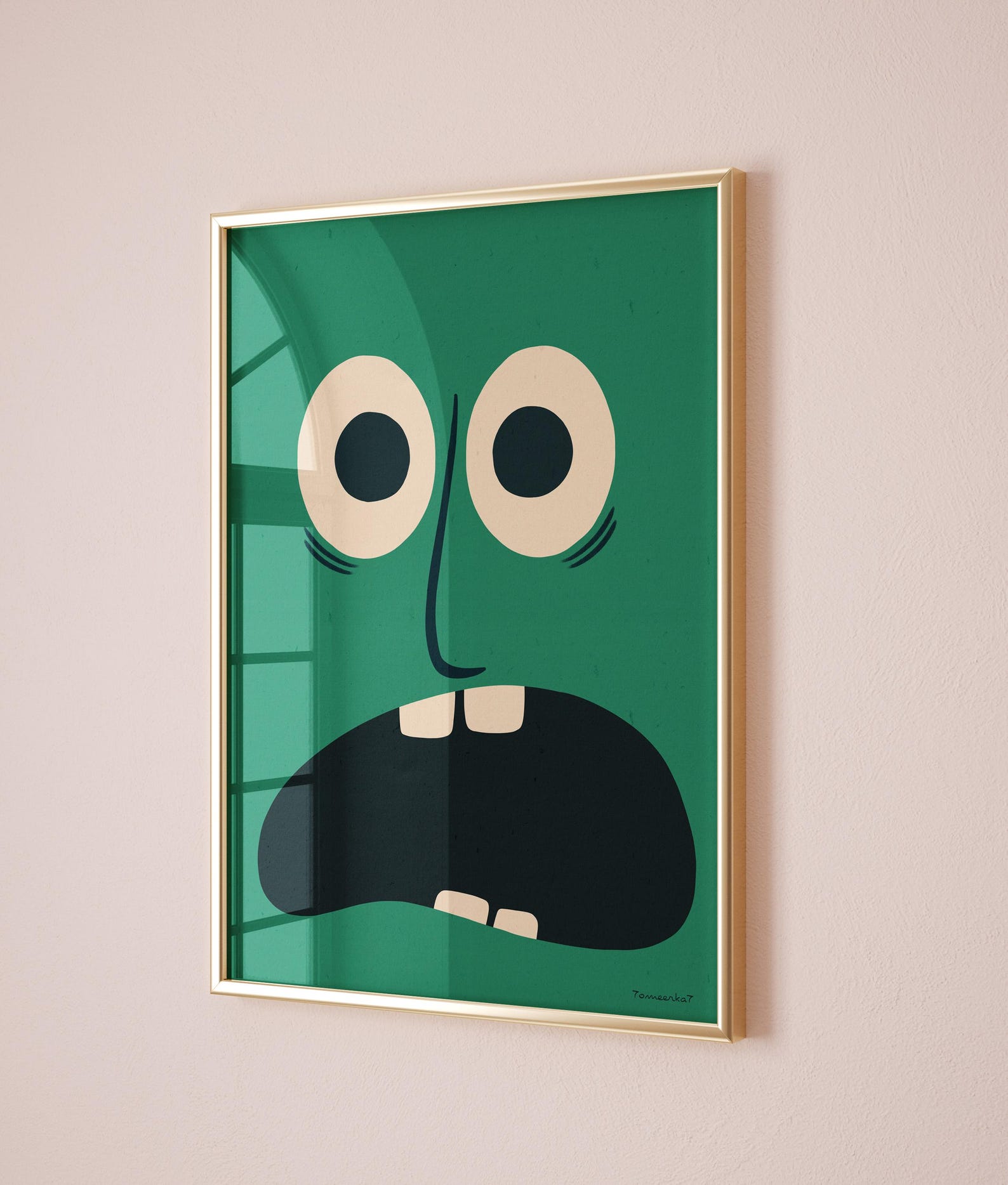 Funky Face Wall Art Print - Funny Wall Art, Uplifting Inspirational ...