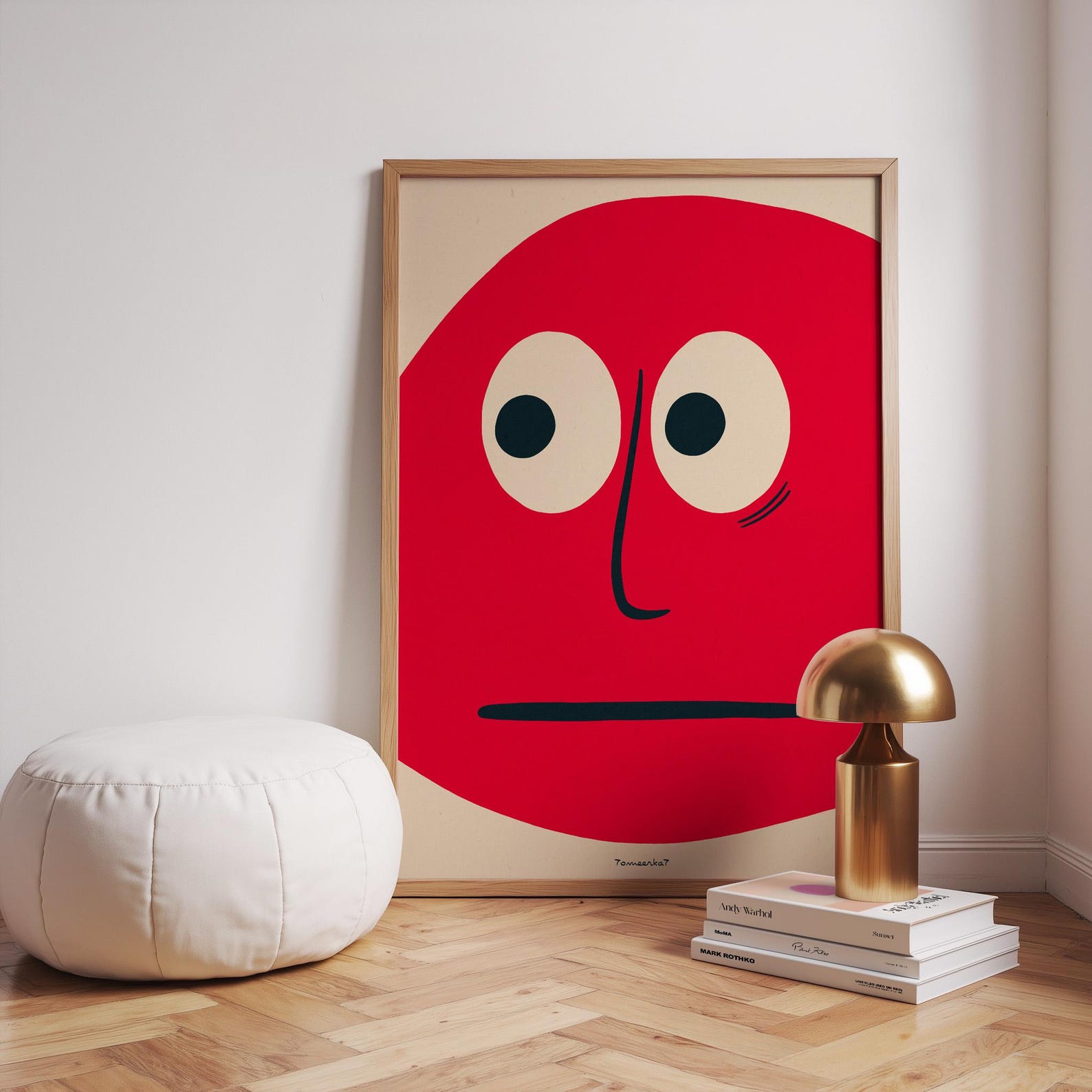 Red Face Funky Wall Art Print - Funny Wall Art, Uplifting Inspirational ...