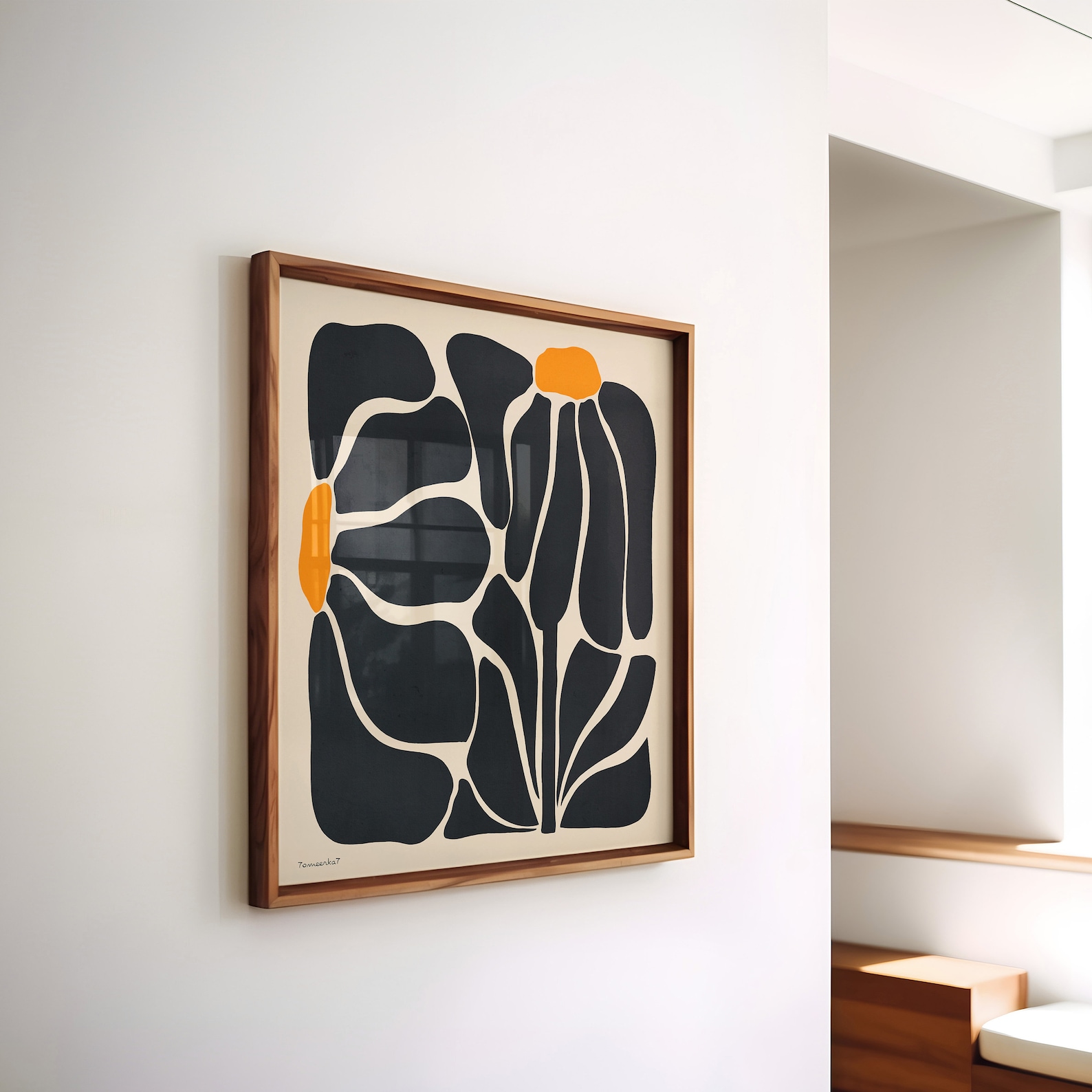 Abstract Botanical Flower Poster Large Abstract Print, Modern Wall Art ...