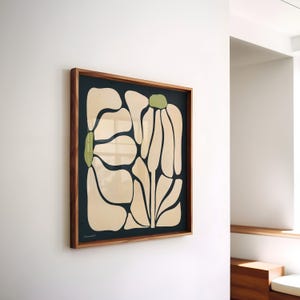 Abstract Flowers Wall Art - Large Abstract Print, Modern Square Wall ...