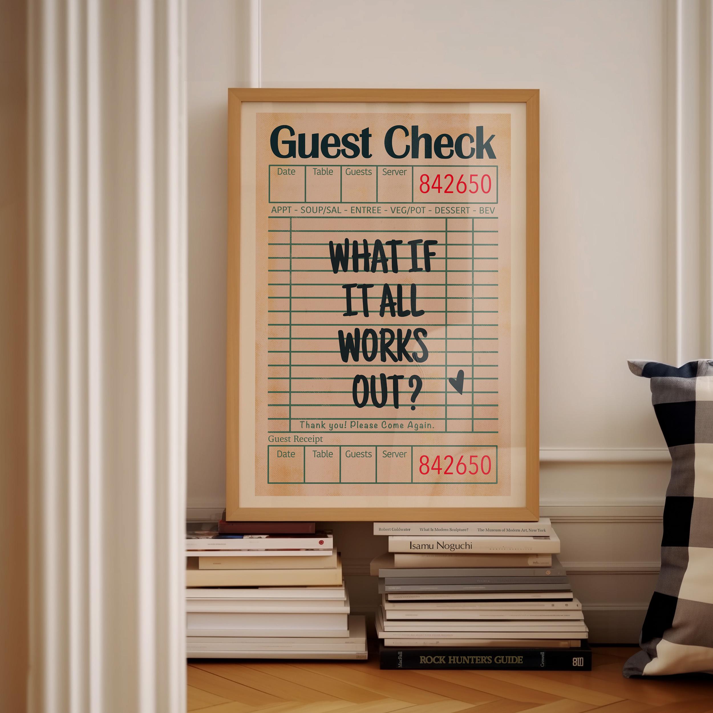 What If It All Works Out Print - Trendy Aesthetic Wall Art, Guest Check ...
