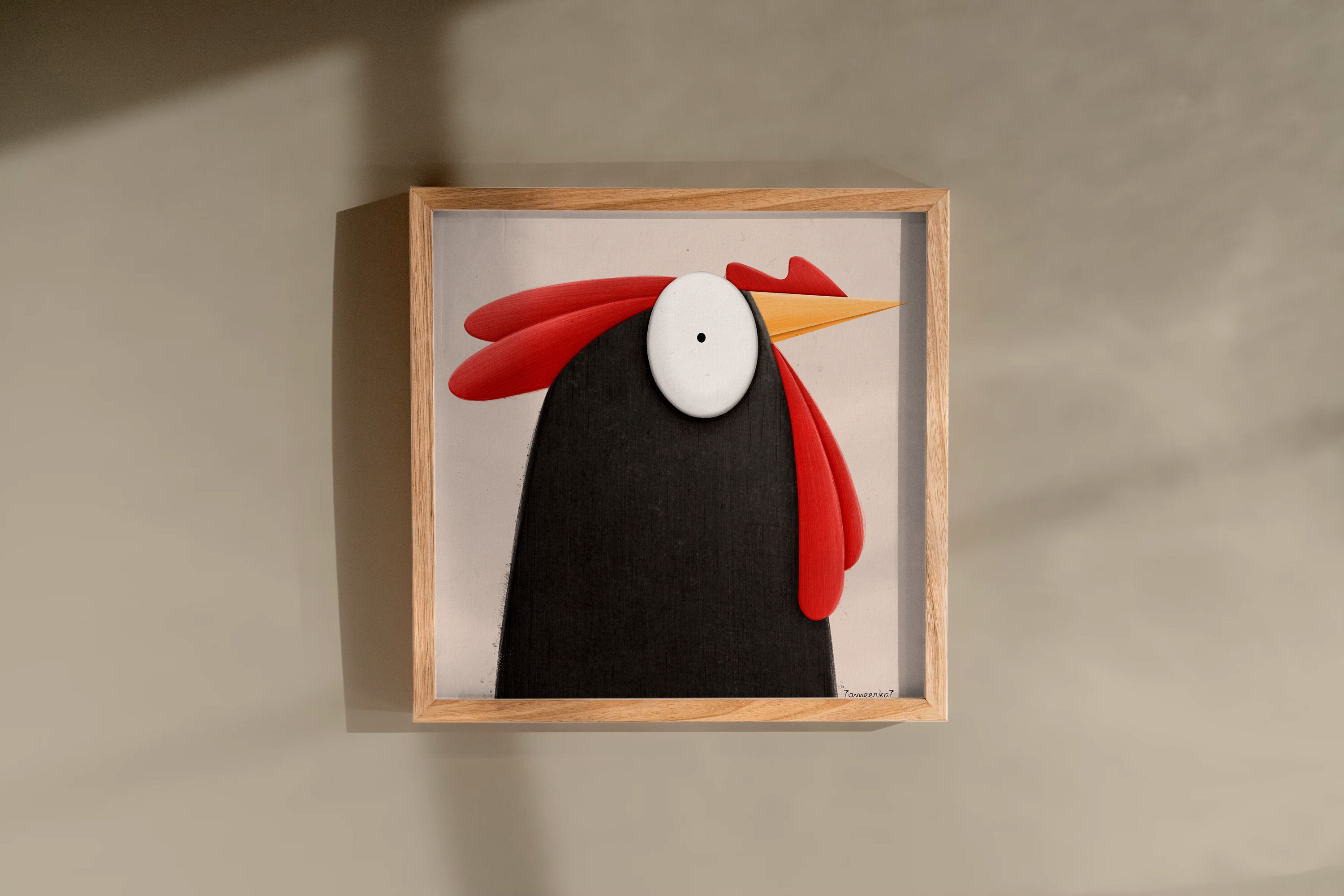 Rooster Rising - High Resolution Downloadable Art Print - Digital ...