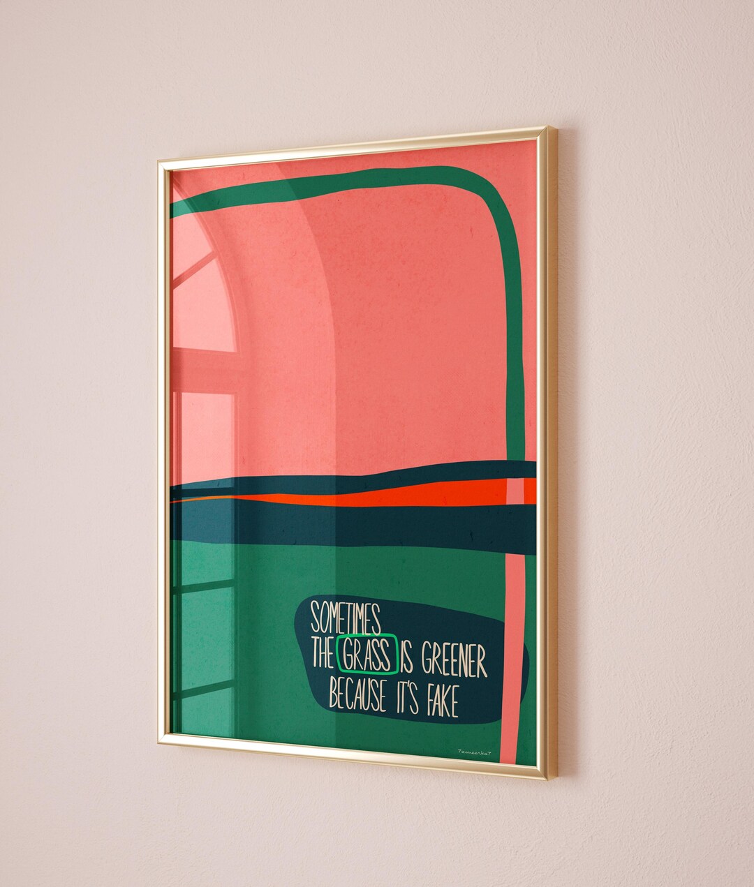 Retro Quote Print - Abstract Funky Wall Art, Uplifting Quote ...