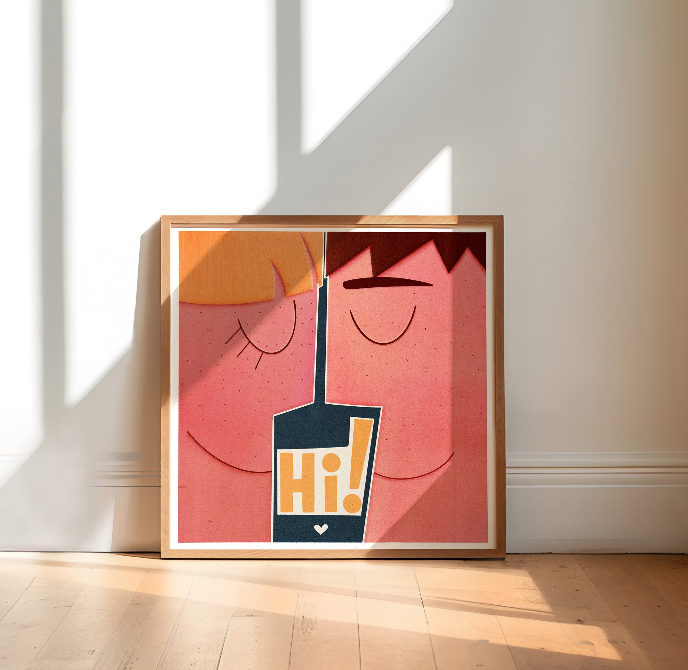 Hi Love Print High Resolution Downloadable Art Print Digital Download ...