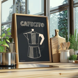 Cafecito Printable Wall Art - Coffee Bar Print, Kitchen Decor, Coffee ...