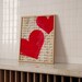 I Love You Print - Red Love Poster, Retro Print, Red Wall Art, Love ...
