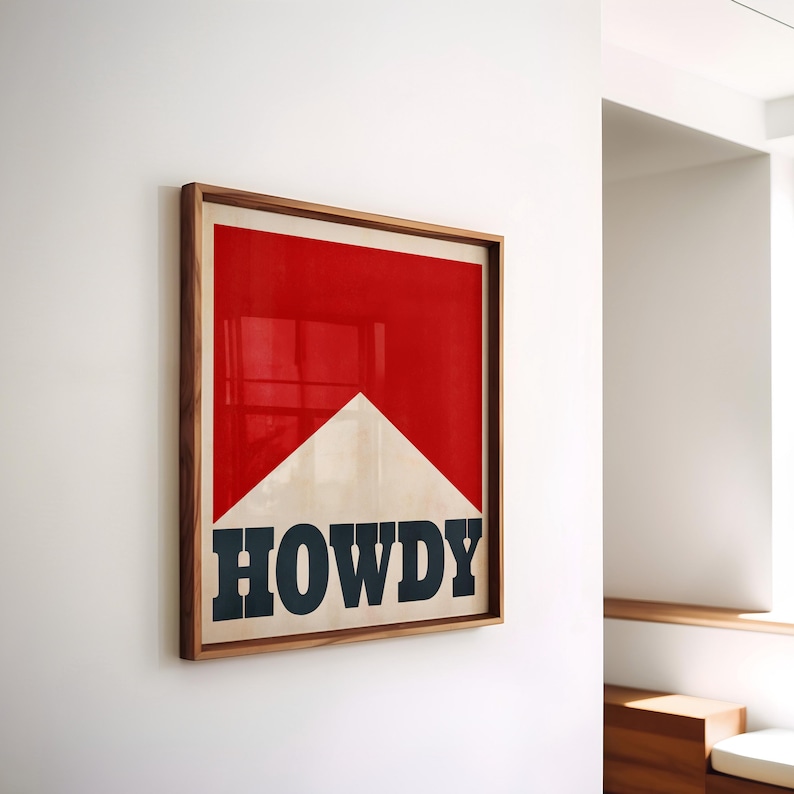 Howdy Wall Art Print, Western Decor, Vintage Western Poster, Howdy ...
