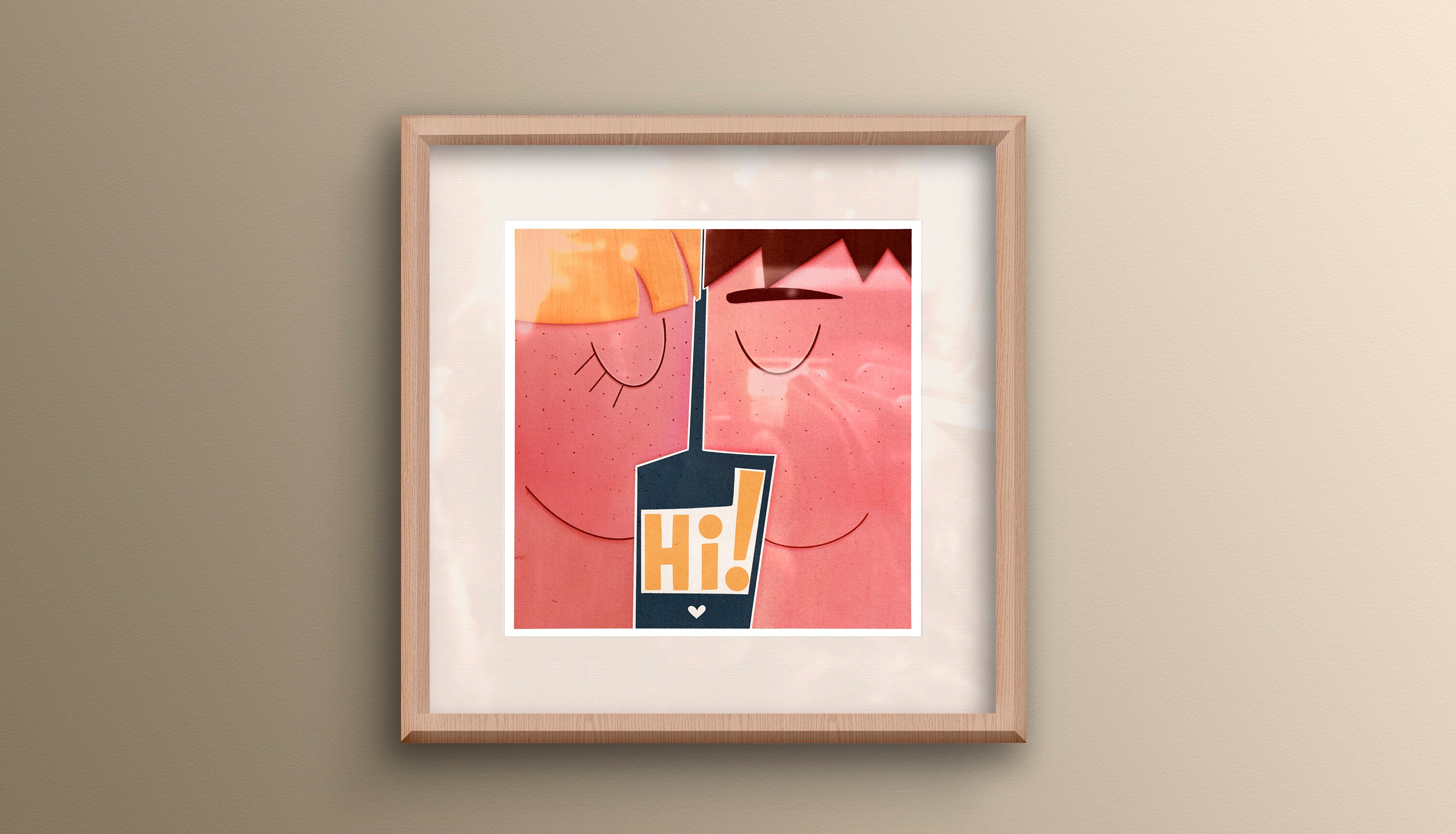 Hi Love Print High Resolution Downloadable Art Print Digital Download ...
