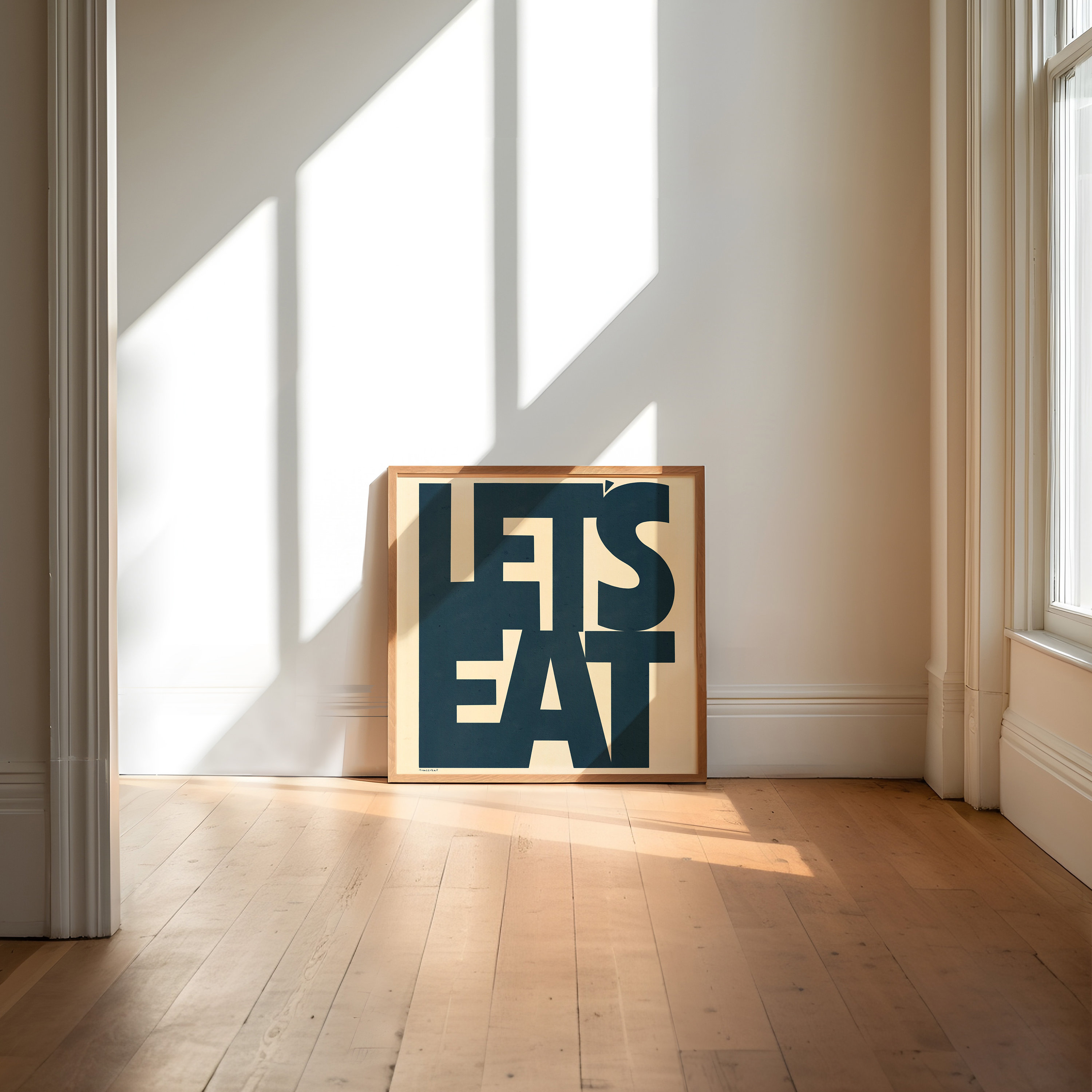 Let's Eat Kitchen Print Aesthetic Kitchen Decor Cooking Art Kitchen ...