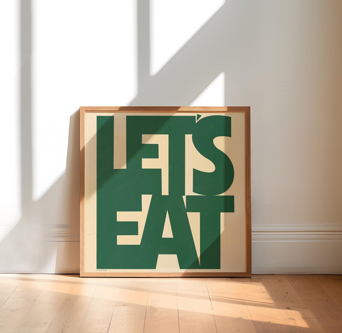 Let's Eat Kitchen Print - Aesthetic Kitchen Decor, Kitchen Wall Art ...
