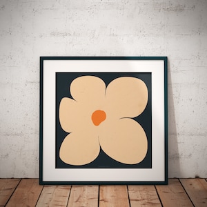 Abstract Flower Wall Art – Floral Printable, Square Wall Art, Modern ...