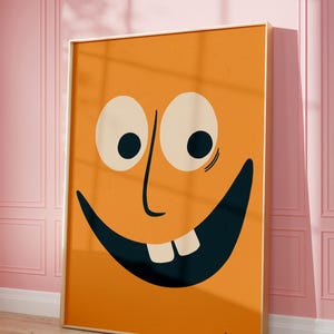 Funky Face Wall Art Print - Funny Wall Art, Uplifting Inspirational ...