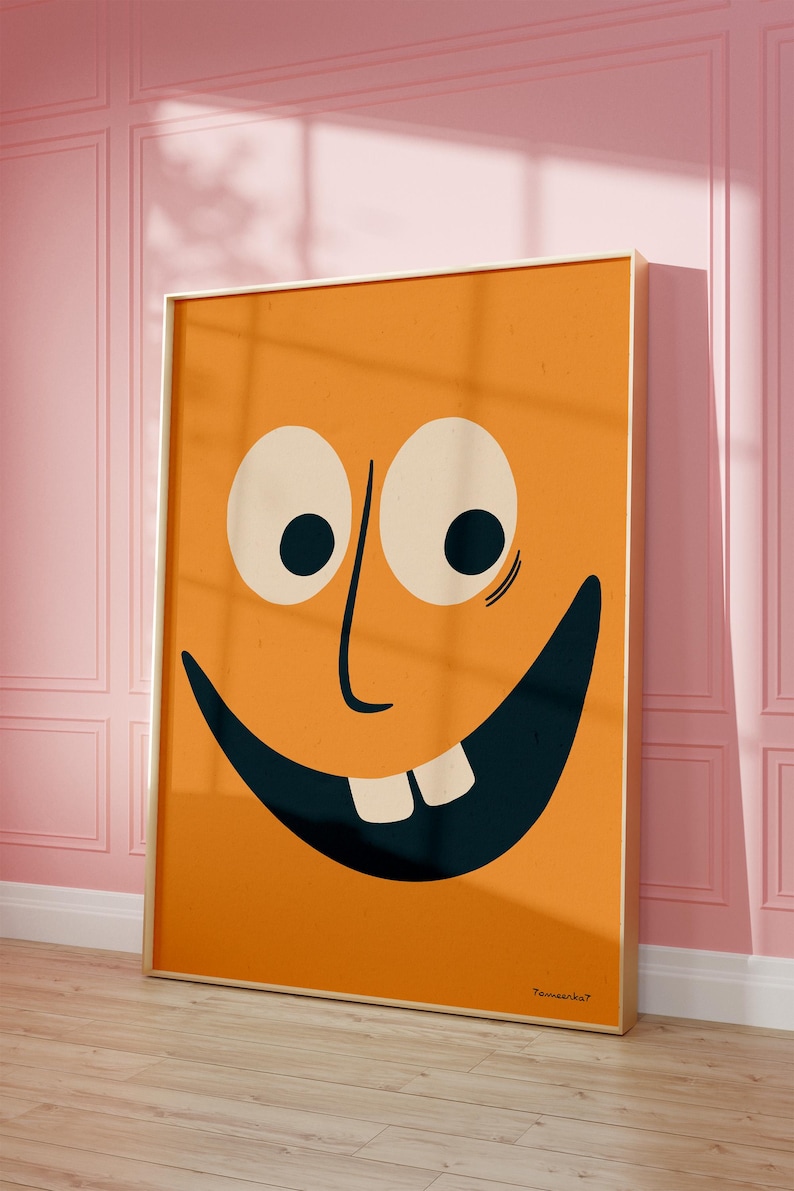 Funky Face Wall Art Print - Funny Wall Art, Uplifting Inspirational ...