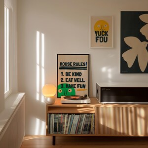 House Rules Wall Art - Trendy Home Decor, Rules Poster, Funny Wall Art ...