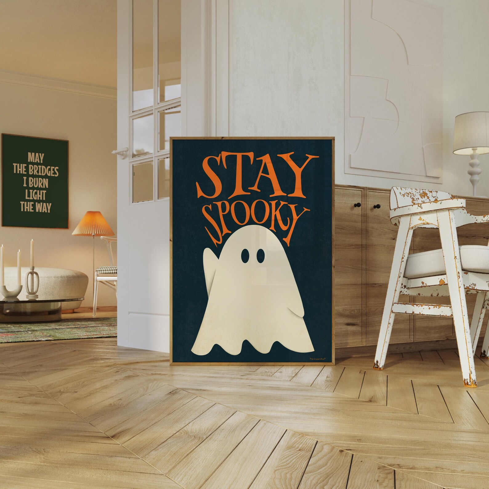 Stay Spooky Ghost Print, Halloween Wall Art, Halloween Decor, Halloween ...