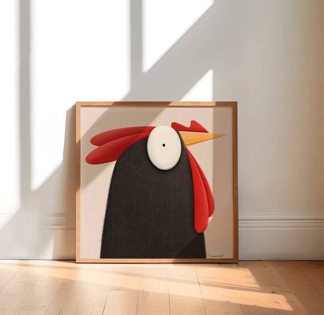 Rooster Rising - High Resolution Downloadable Art Print - Digital ...