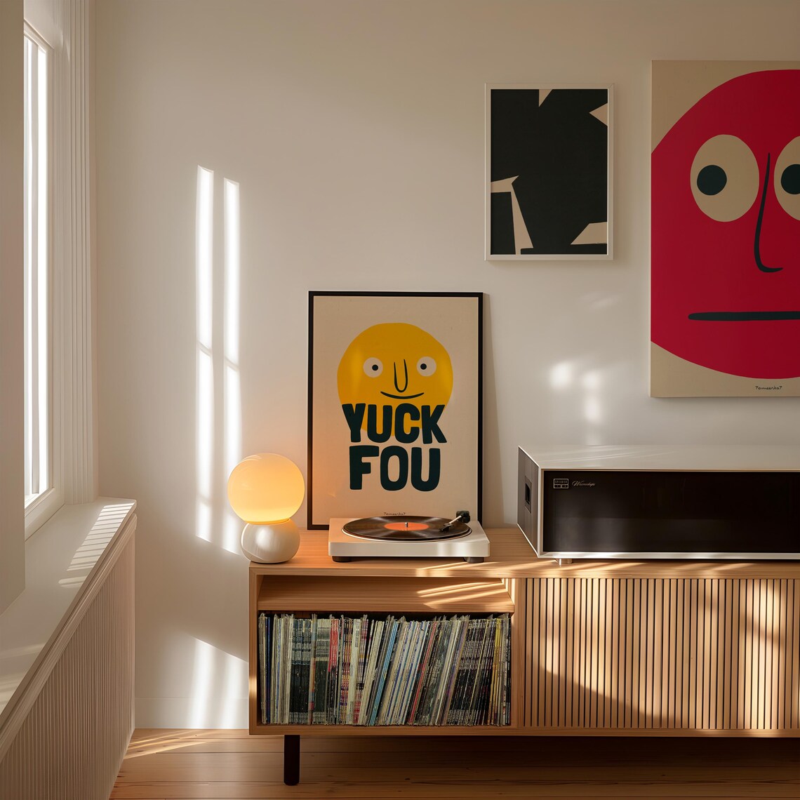Yuck Fou Funny Wall Art Print - Funny Quote Funky Wall Art, Retro Wall ...