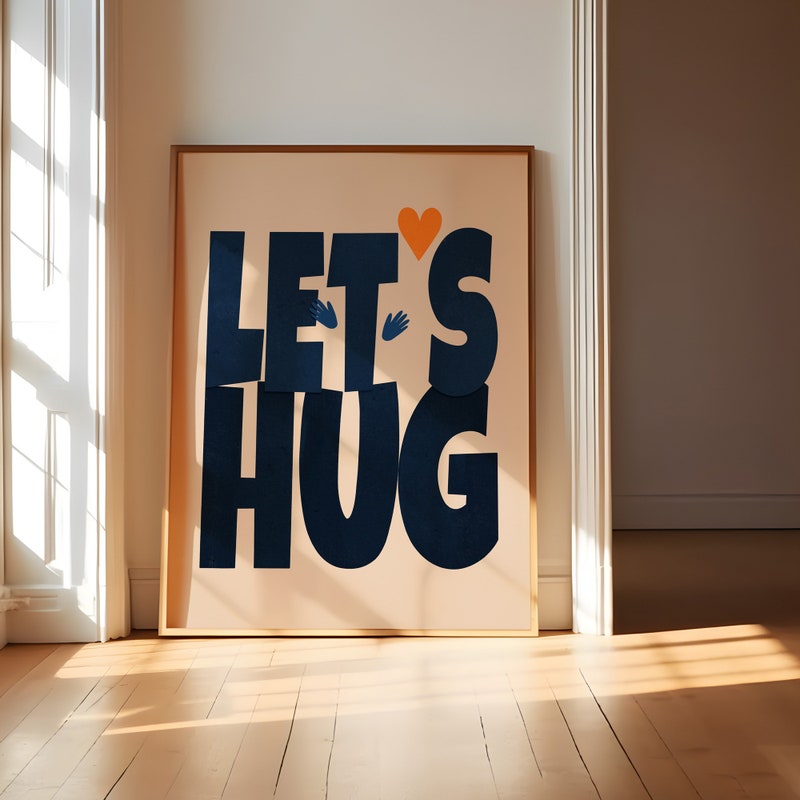 Hug Print - Etsy