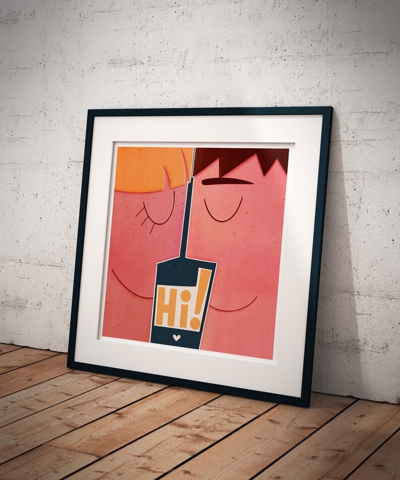 Hi Love Print High Resolution Downloadable Art Print Digital Download ...
