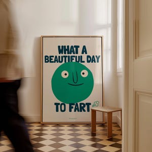 Fart Poster - Uplifting Quote Inspirational Wall Art, Funny Bathroom ...