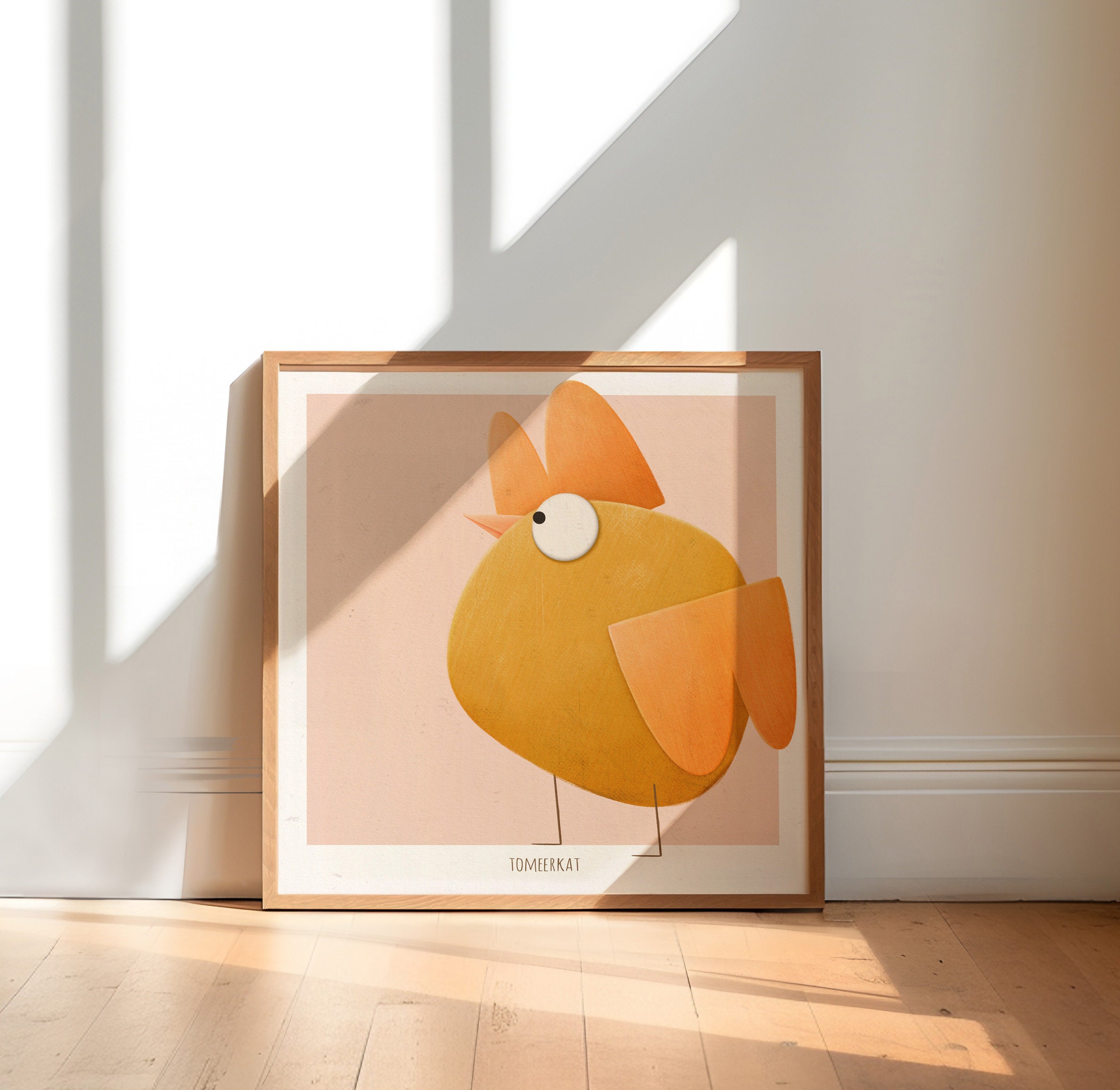 Yellow Bird Wall Art - Abstract Bird Print- Yellow Wall Art Print, Bird ...