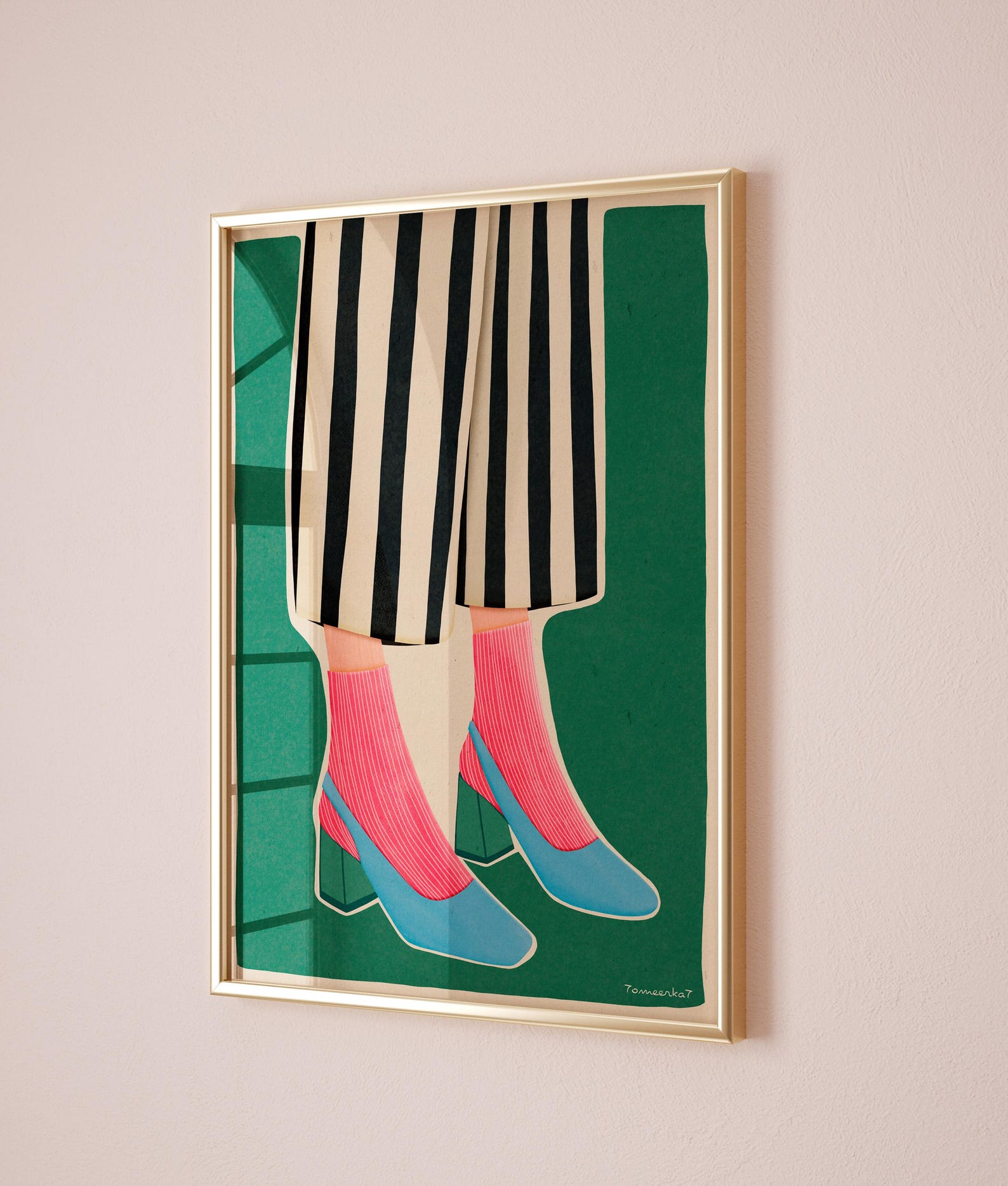 Funky Fashion Print - Colorful Maximalist Wall Art, Preppy Dopamine ...