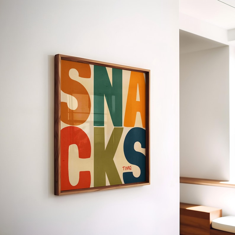 Snacks Kitchen Print - Aesthetic Kitchen Decor, Kitchen Wall Art Print ...