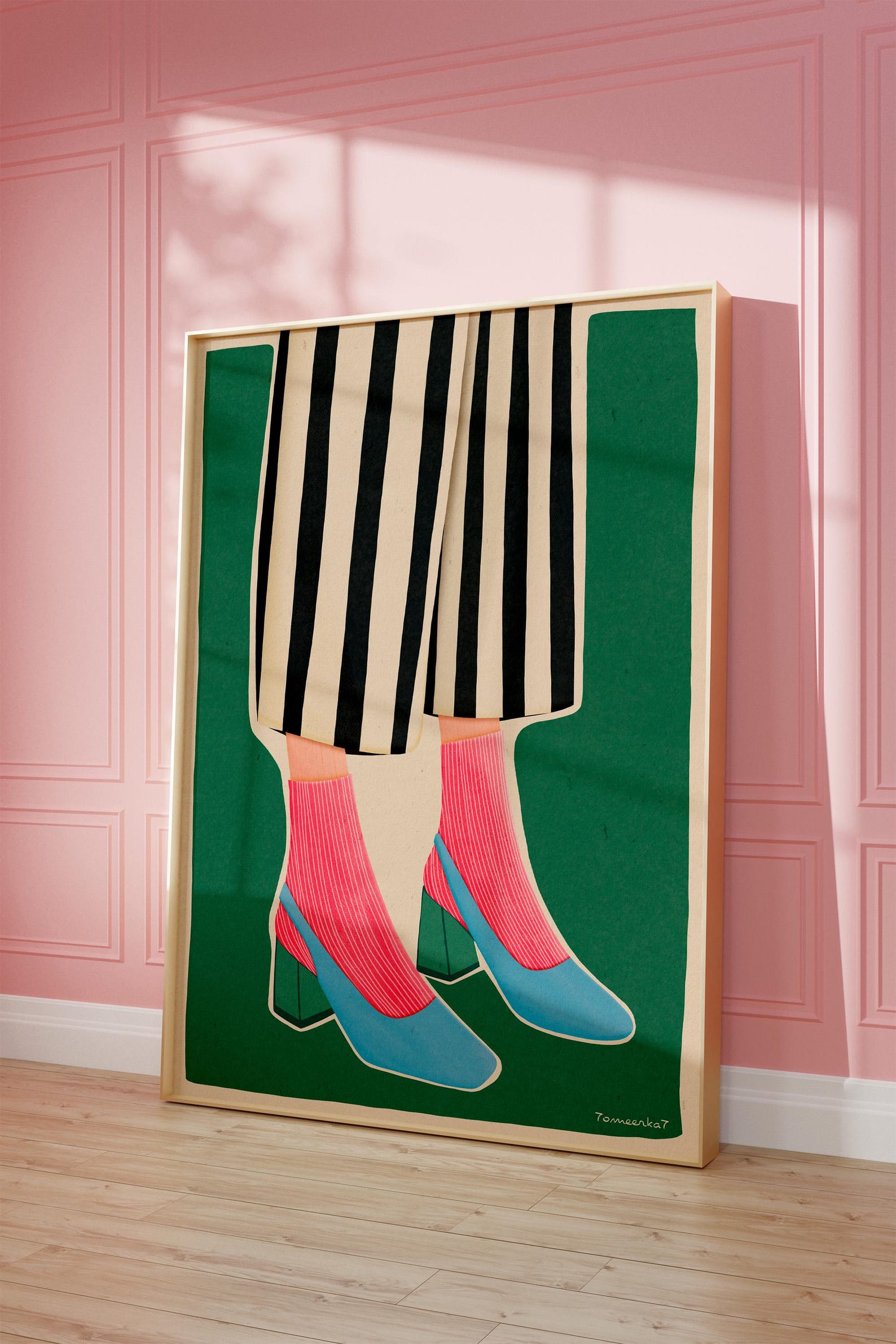 Funky Fashion Print - Colorful Maximalist Wall Art, Preppy Dopamine ...