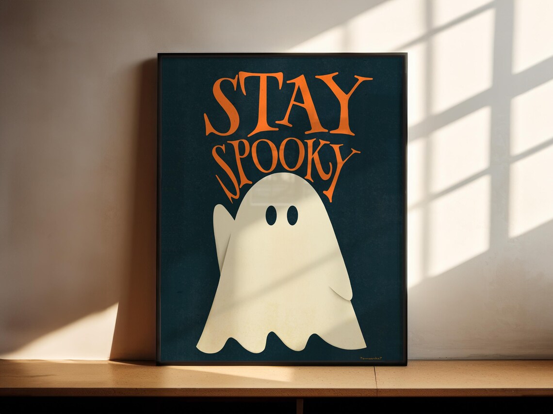 Stay Spooky Ghost Print, Halloween Wall Art, Halloween Decor, Halloween ...