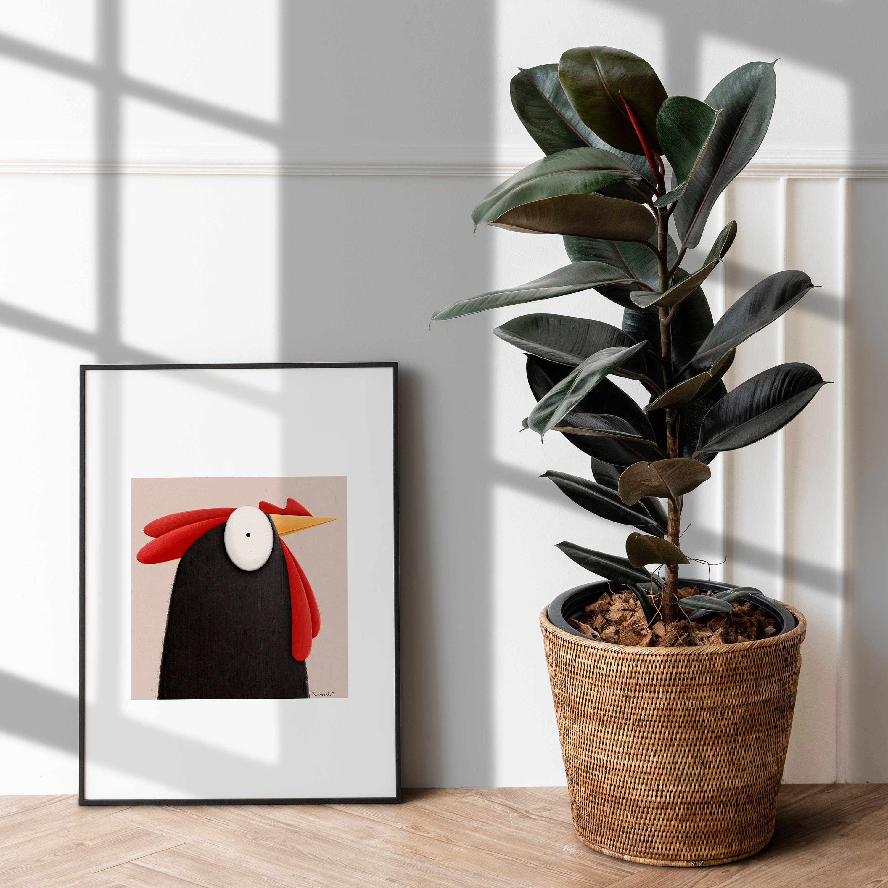 Rooster Rising - High Resolution Downloadable Art Print - Digital ...
