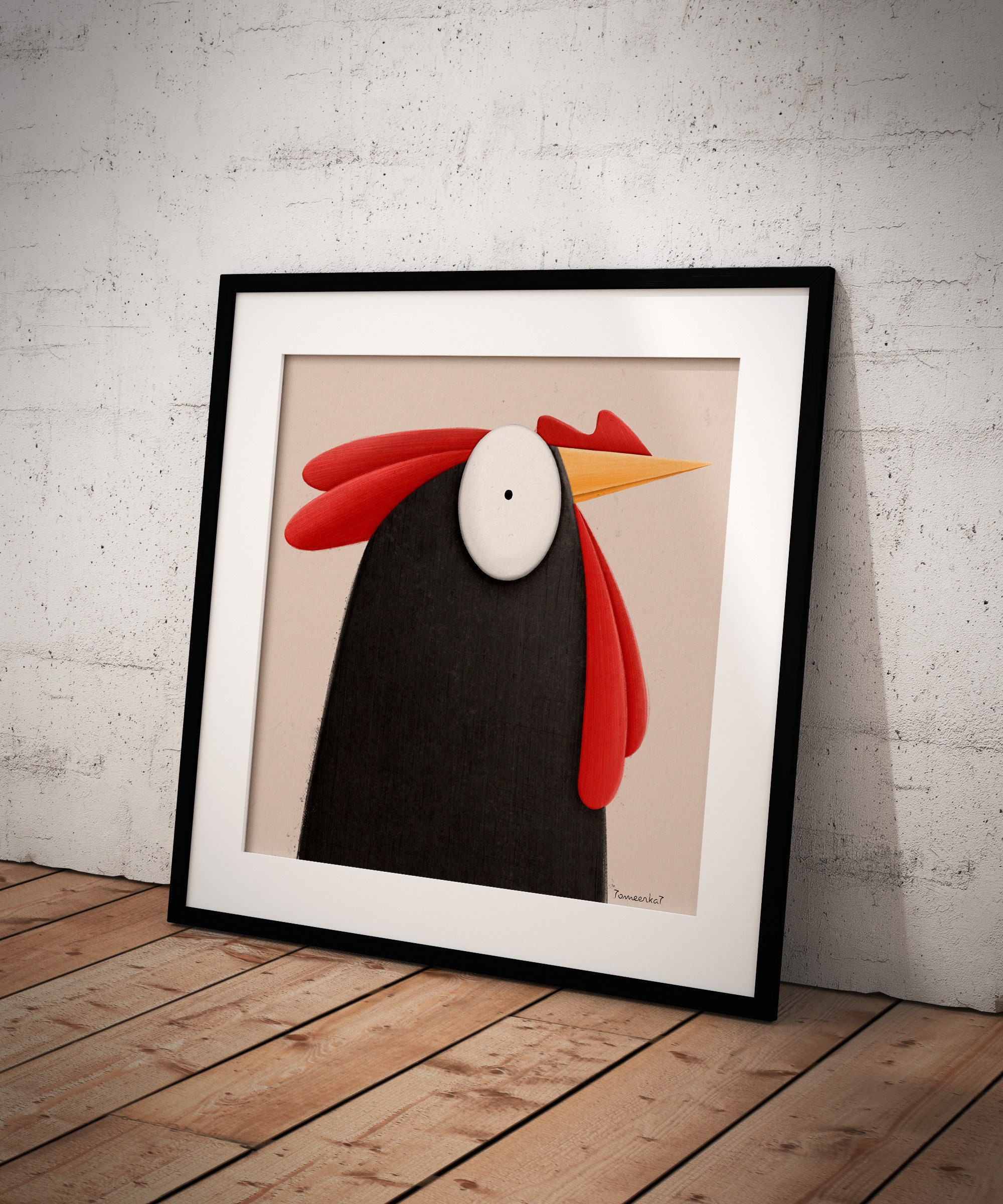 Rooster Rising - High Resolution Downloadable Art Print - Digital ...