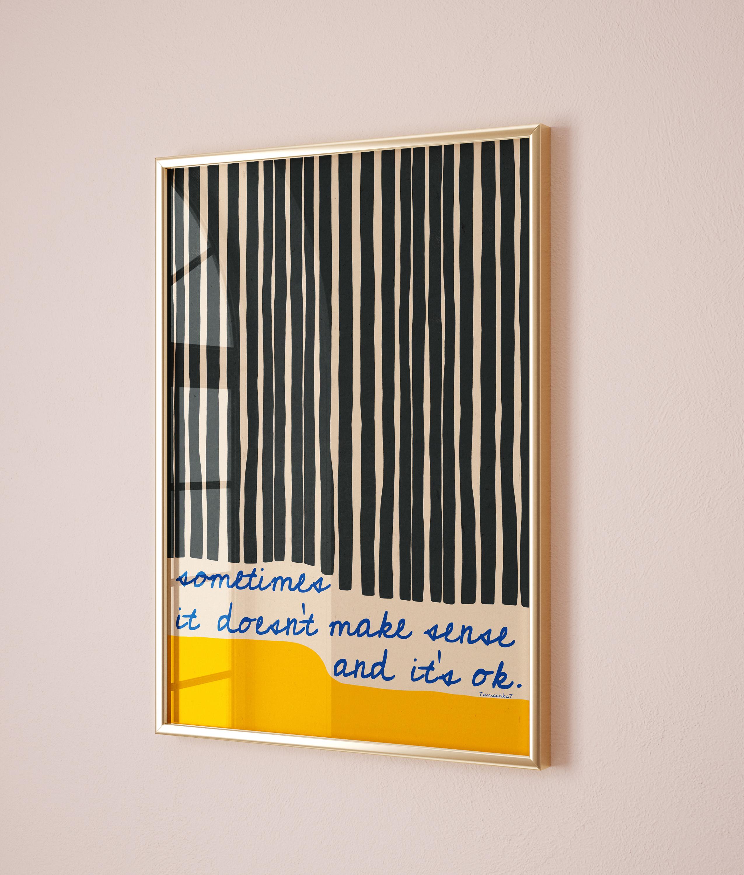 Abstract Funky Wall Art - Uplifting Quote Print, Aesthetic Wall Art ...