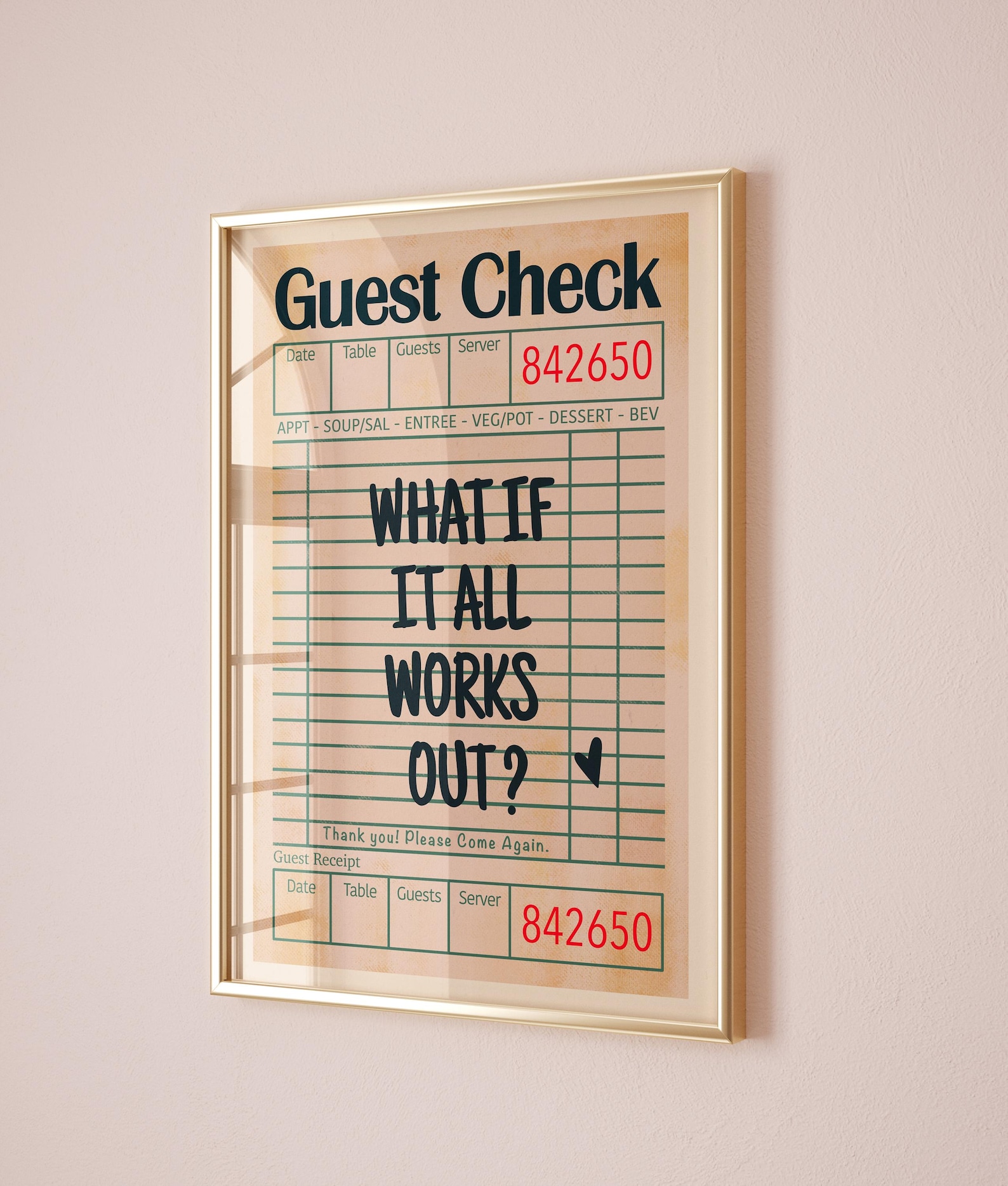 What If It All Works Out Print - Trendy Aesthetic Wall Art, Guest Check ...
