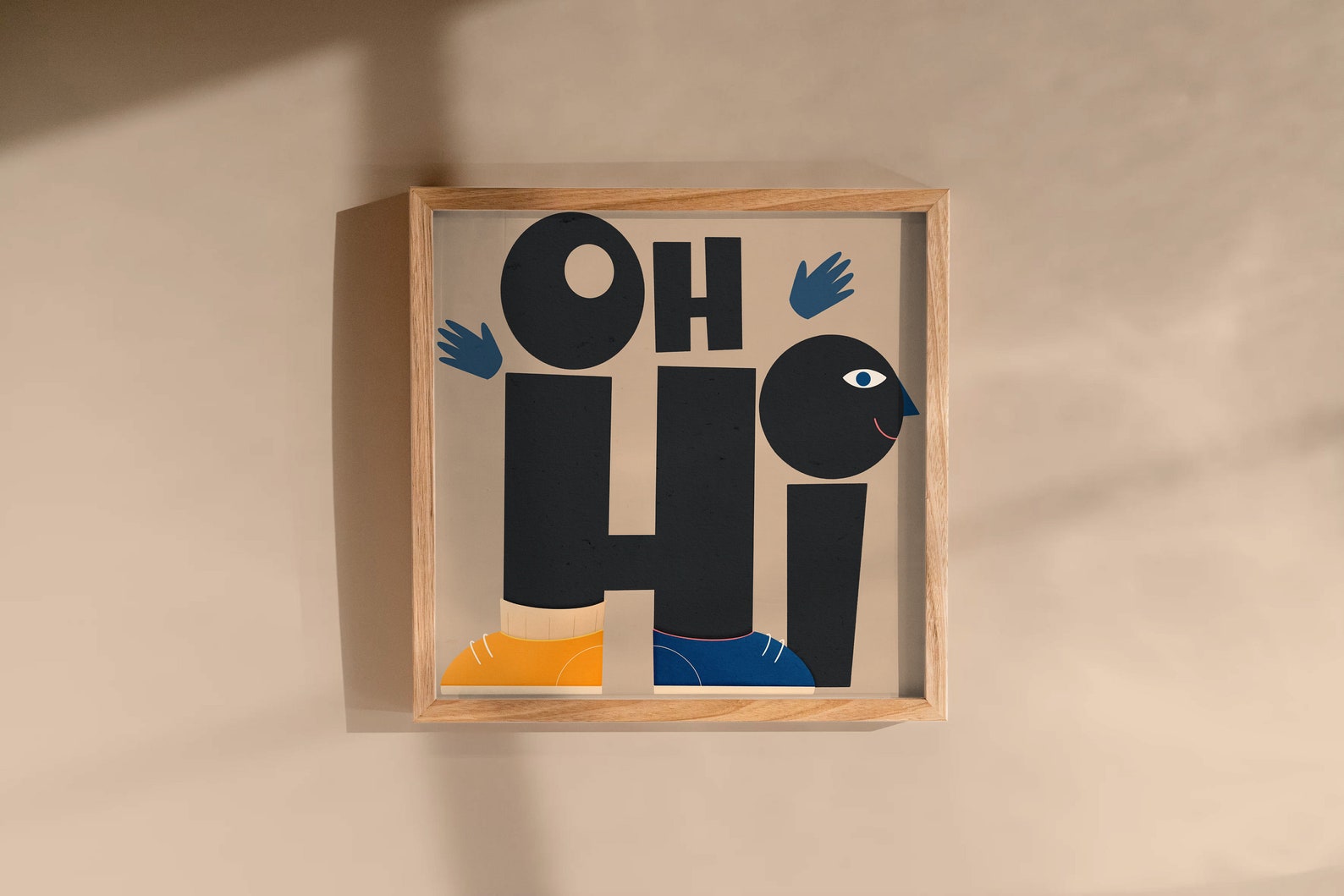 OH HI Print | Modern Quirky Typography Poster | Entryway Wall Art ...