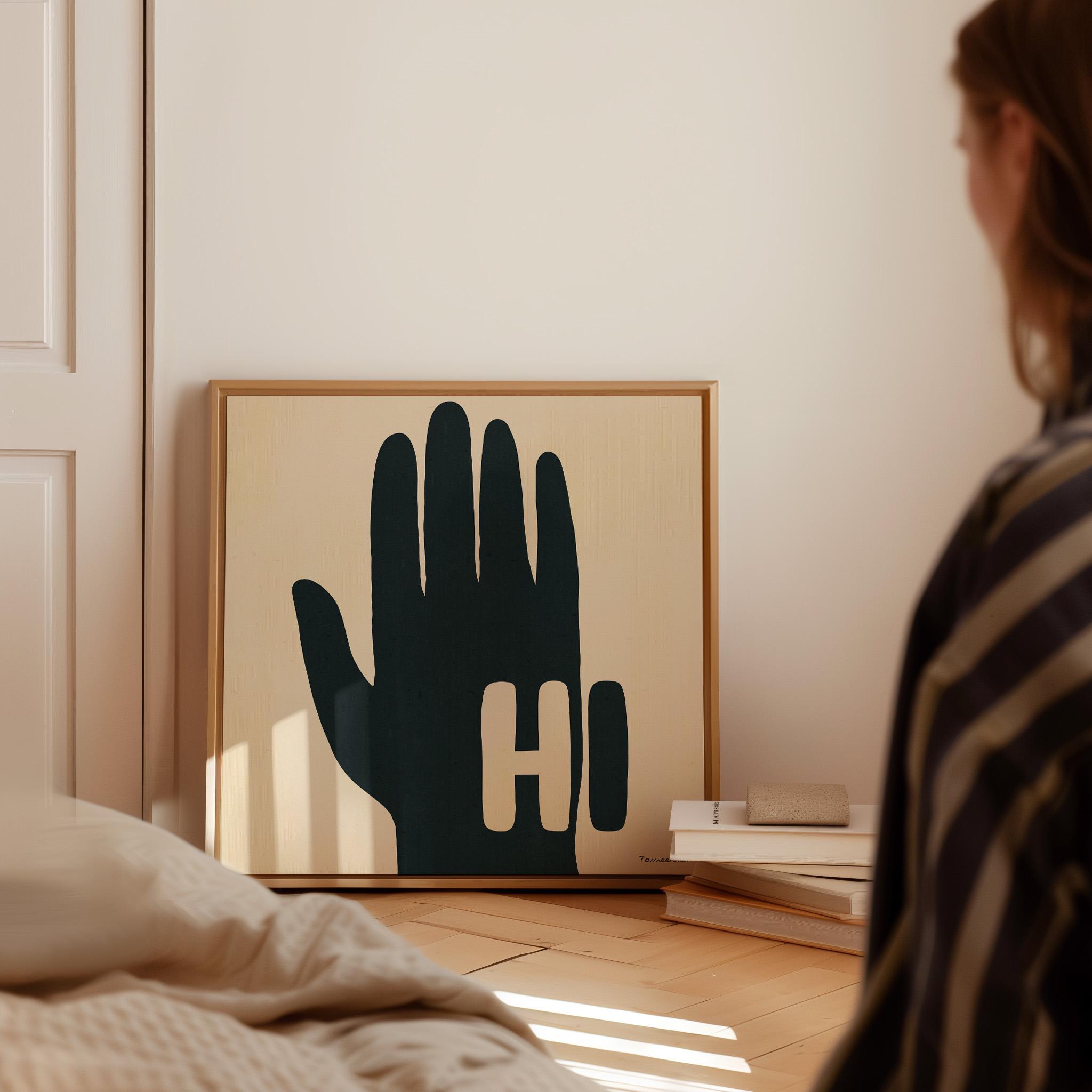 Hand-drawn Hand Wall Art - Hi Print, Entryway Wall Art Print, Neutral ...