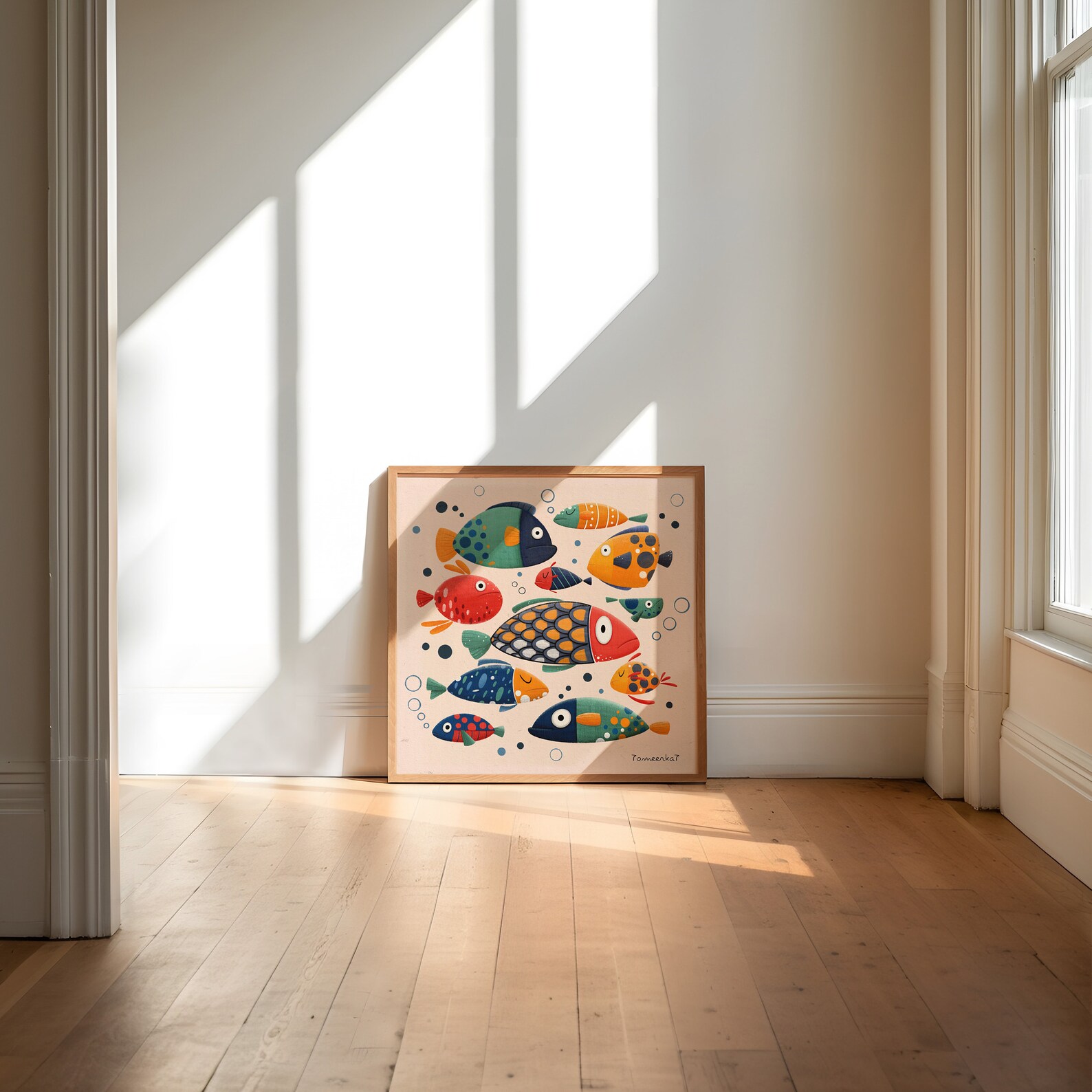 Grumpy Fish - High Resolution Downloadable Art Print - Digital Download ...