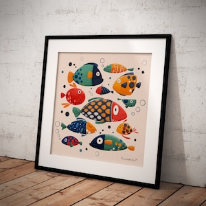 Grumpy Fish - High Resolution Downloadable Art Print - Digital Download ...