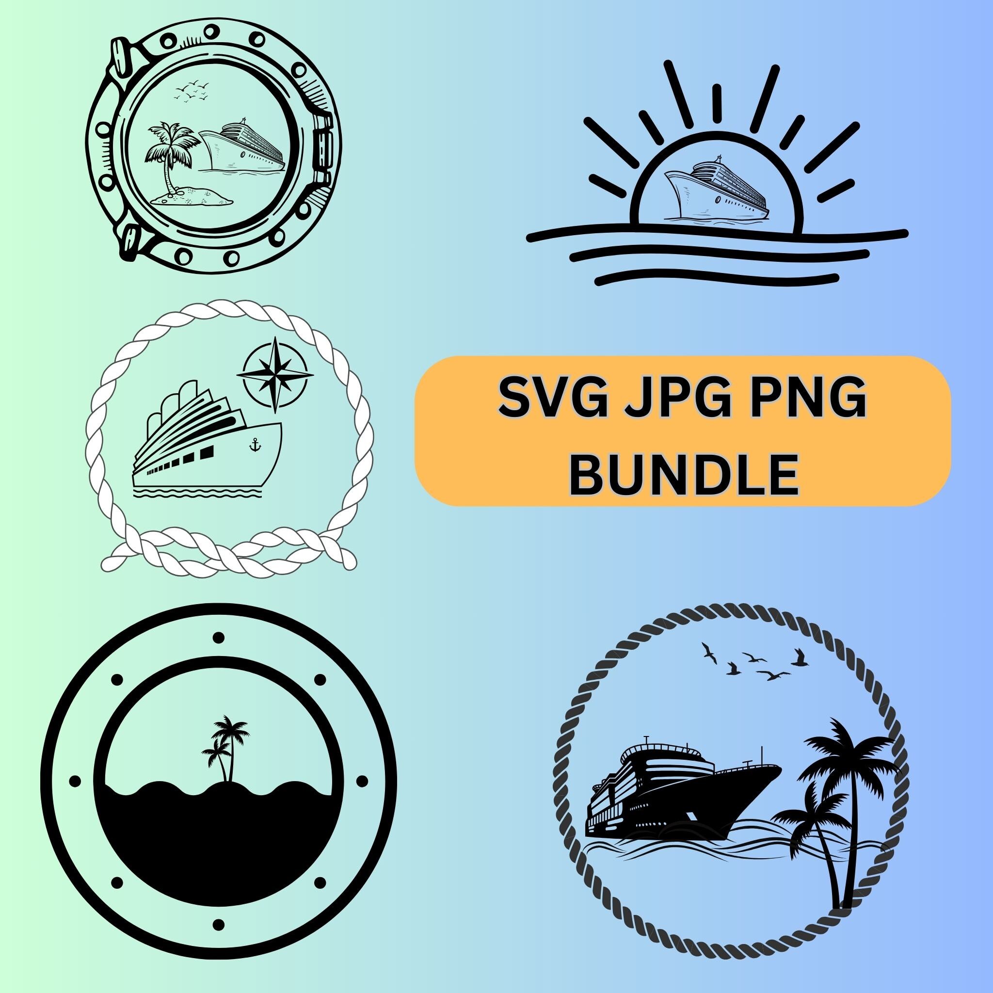 Cruise Clipart SVG Bundle | Cruise Boat Bundle | Cruise Svg Designs ...