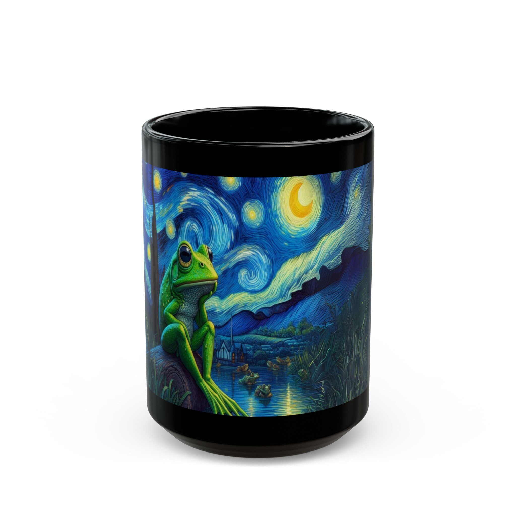 Vincent Van Gogh Starry Night Mug, Frog Mug, Funny Frog Mug, Funny Gift ...