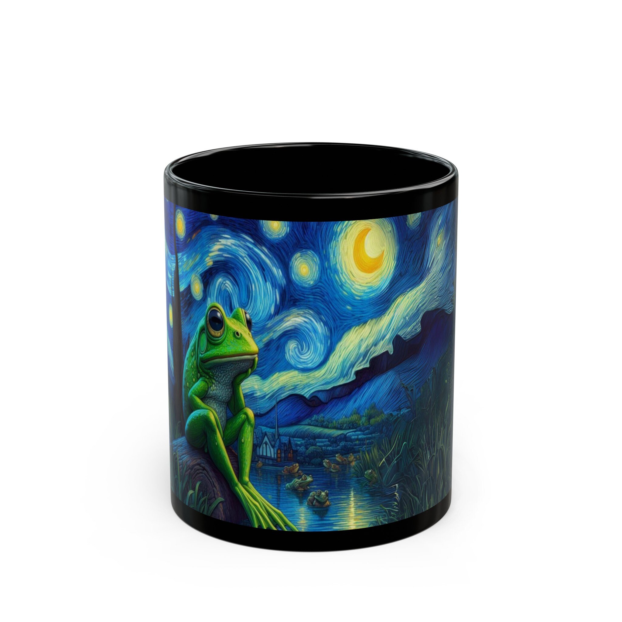 Vincent Van Gogh Starry Night Mug, Frog Mug, Funny Frog Mug, Funny Gift ...