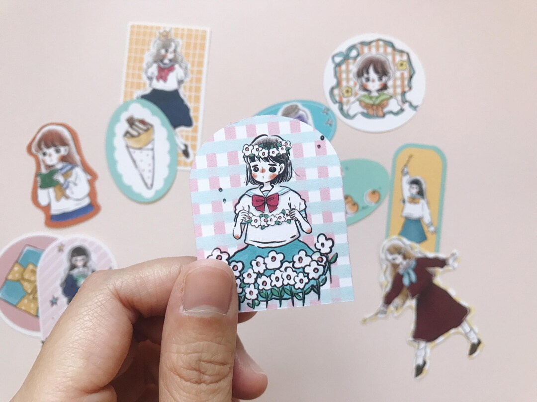 Ann Di Flake Sticker Pack (magic Girl - 12 Stickers) Shōjo Retro ...