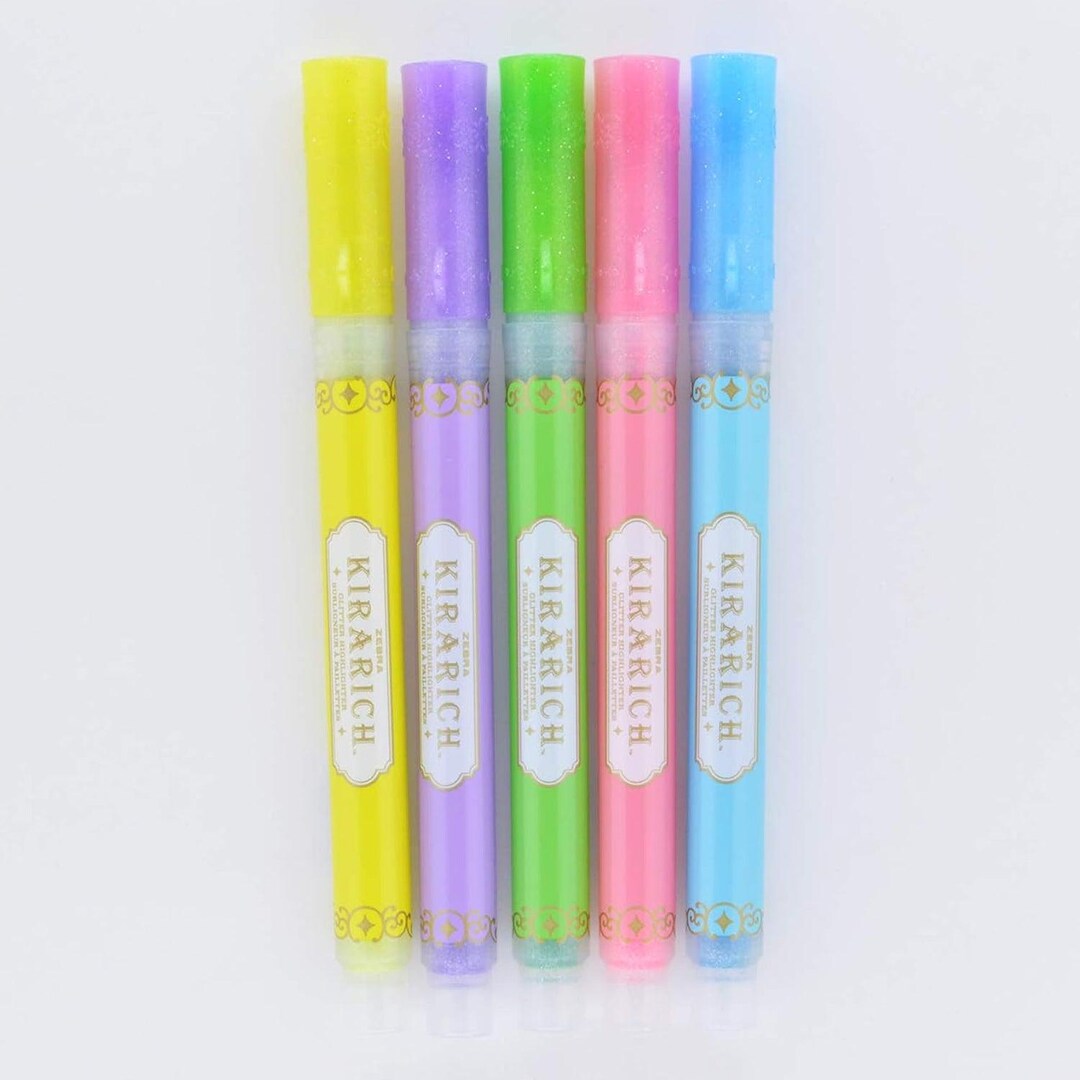 Zebra Kirarich Glitter Highlighters (individual) - Cute Japanese ...