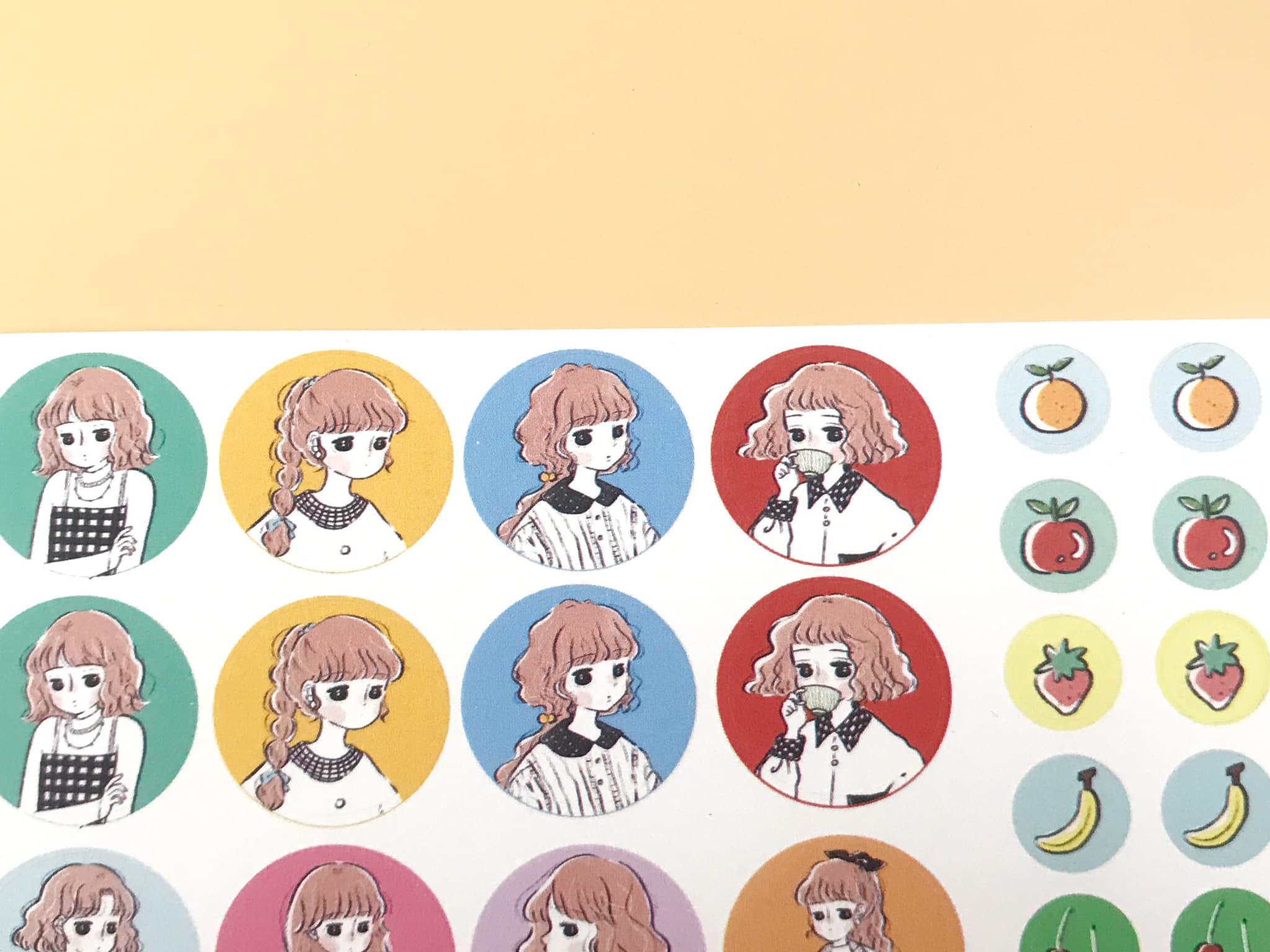 Ann Di Sticker Sheet (small Round Icons) Colorful Retro 90s Aesthetic ...