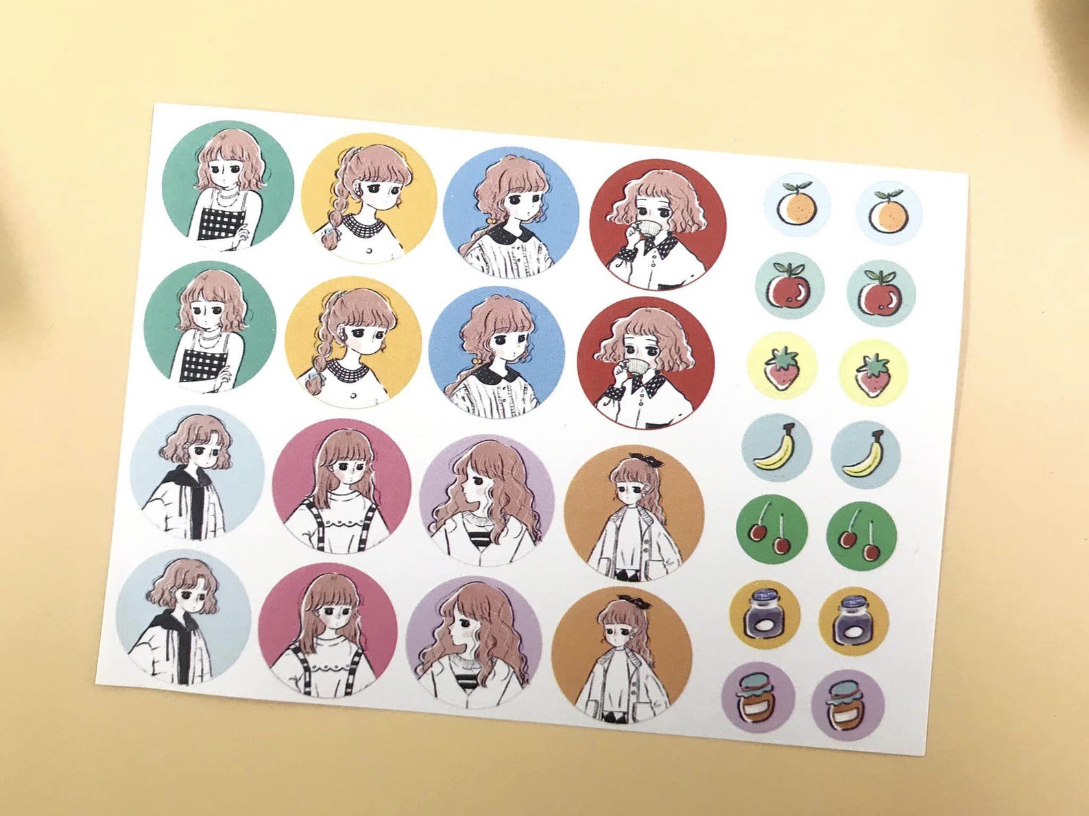 Ann Di Sticker Sheet (small Round Icons) Colorful Retro 90s Aesthetic ...