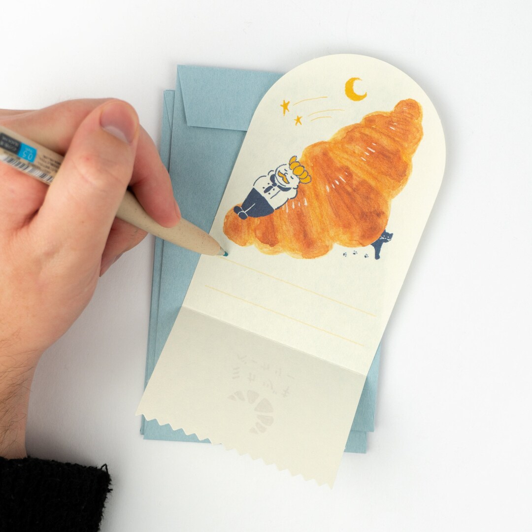 Furukawashiko Bread Town Die-cut Mini Letter Set - Mikazuki Bakery ...