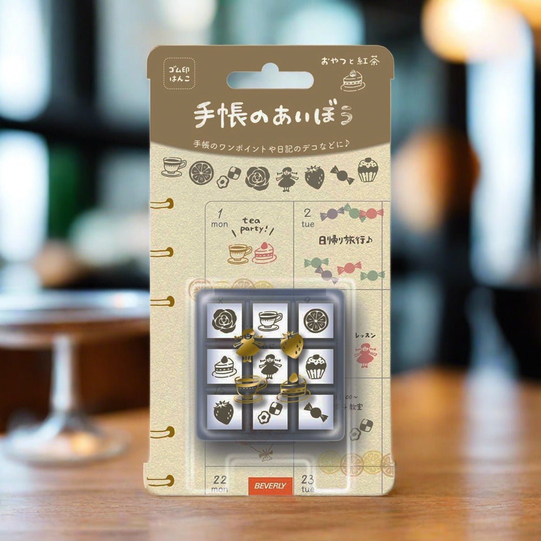 Beverly Planner Companion Stamp Set - Snacks and Tea - Etsy