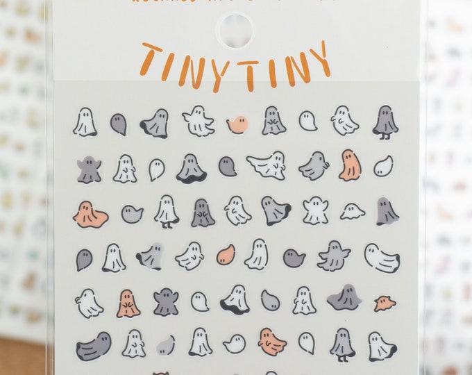 Mind Wave Tiny Tiny Clear Sticker Sheet - Ghosts - Cute Haunted Small ...