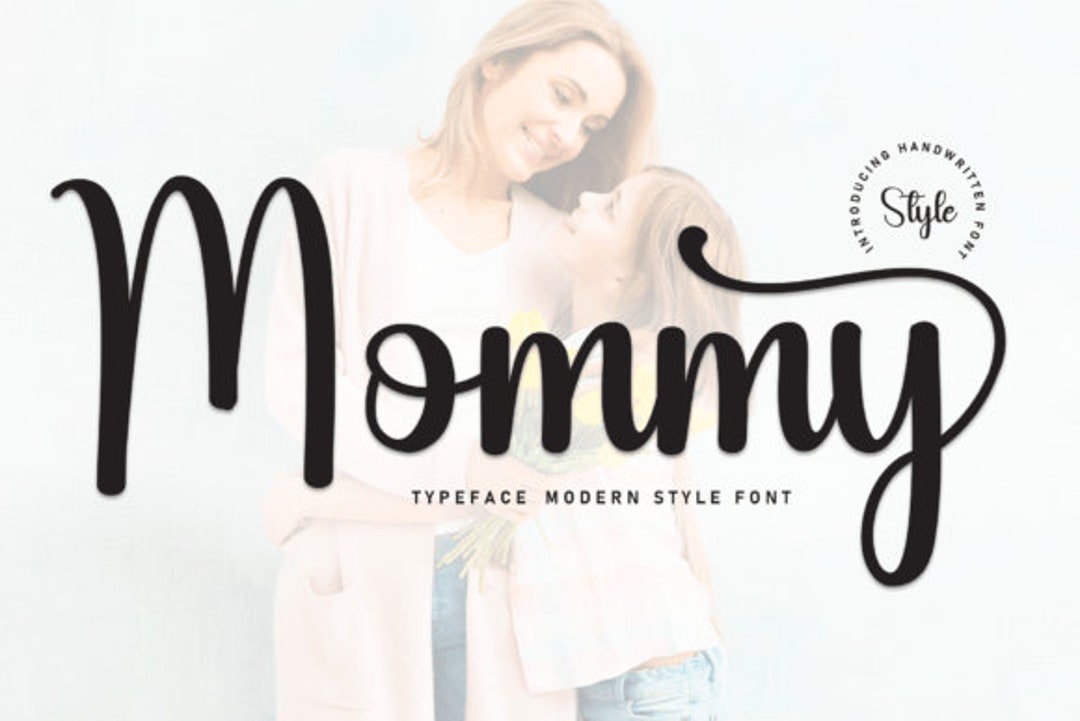 Mommy Font, Beautiful Font, Script Font, Vintage Font, Retro ...
