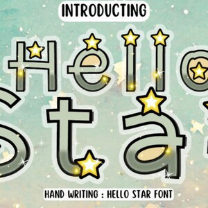Hello Star Font, Unique Handwritten Font, Classic Serif Font, Retro ...